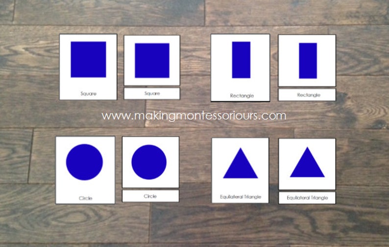 Montessori Geometric Cabinet 3 Part Cards PDF, Learn to Identify and ...