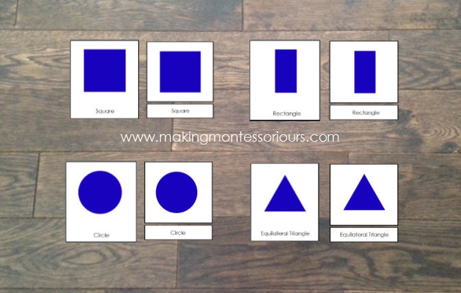 Montessori Geometric Cabinet 3 Part Cards PDF, Learn to Identify and ...