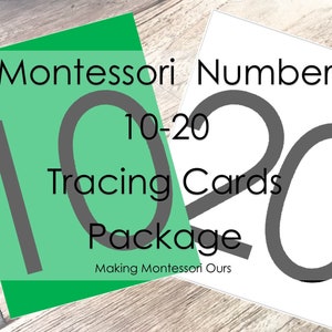 Montessori Sandpaper Number Tracing Cards PDF | Etsy