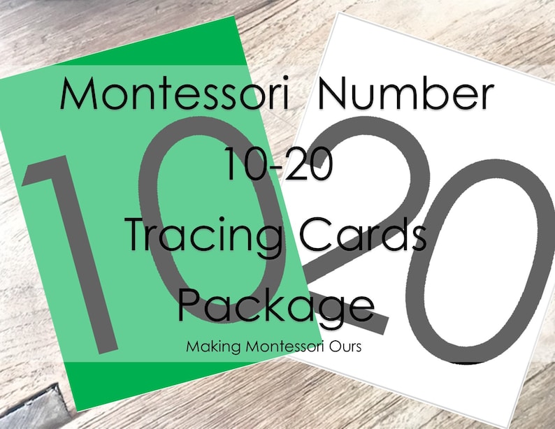 Montessori Sandpaper Number Tracing Cards PDF - Etsy