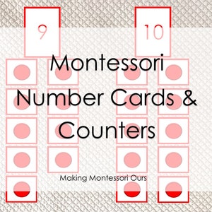Montessori Number Cards and Counters Set PDF - Etsy