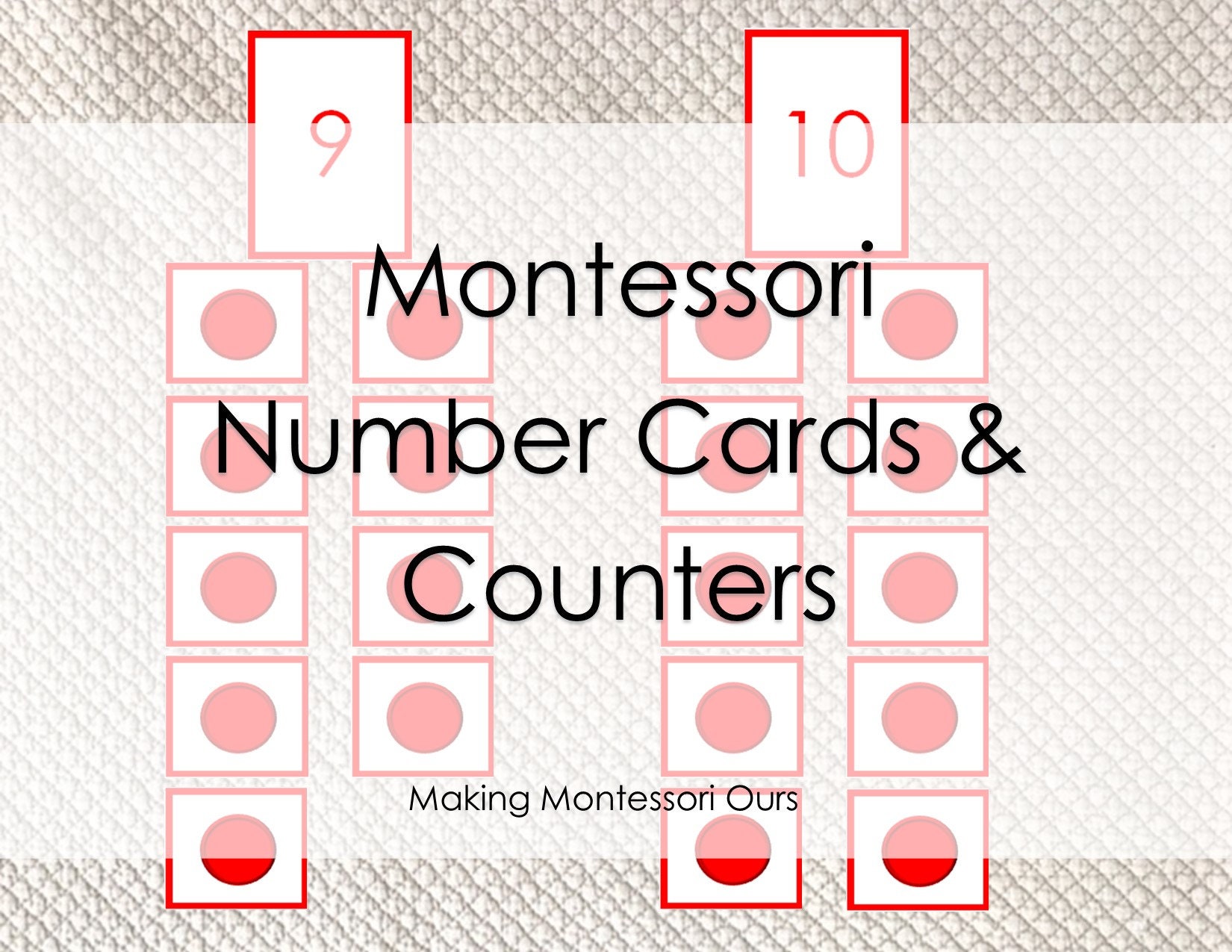Montessori Number Cards and Counters Set PDF - Etsy Canada