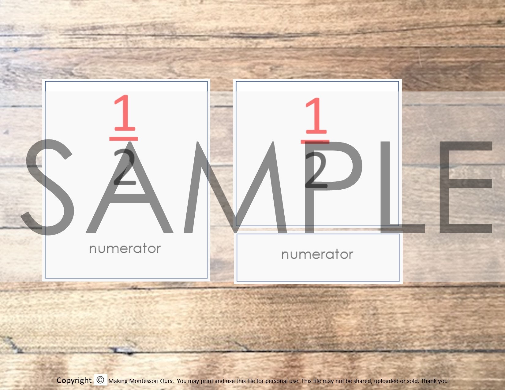 Montessori Complete Fraction Learning Package PDF/ Early - Etsy Canada