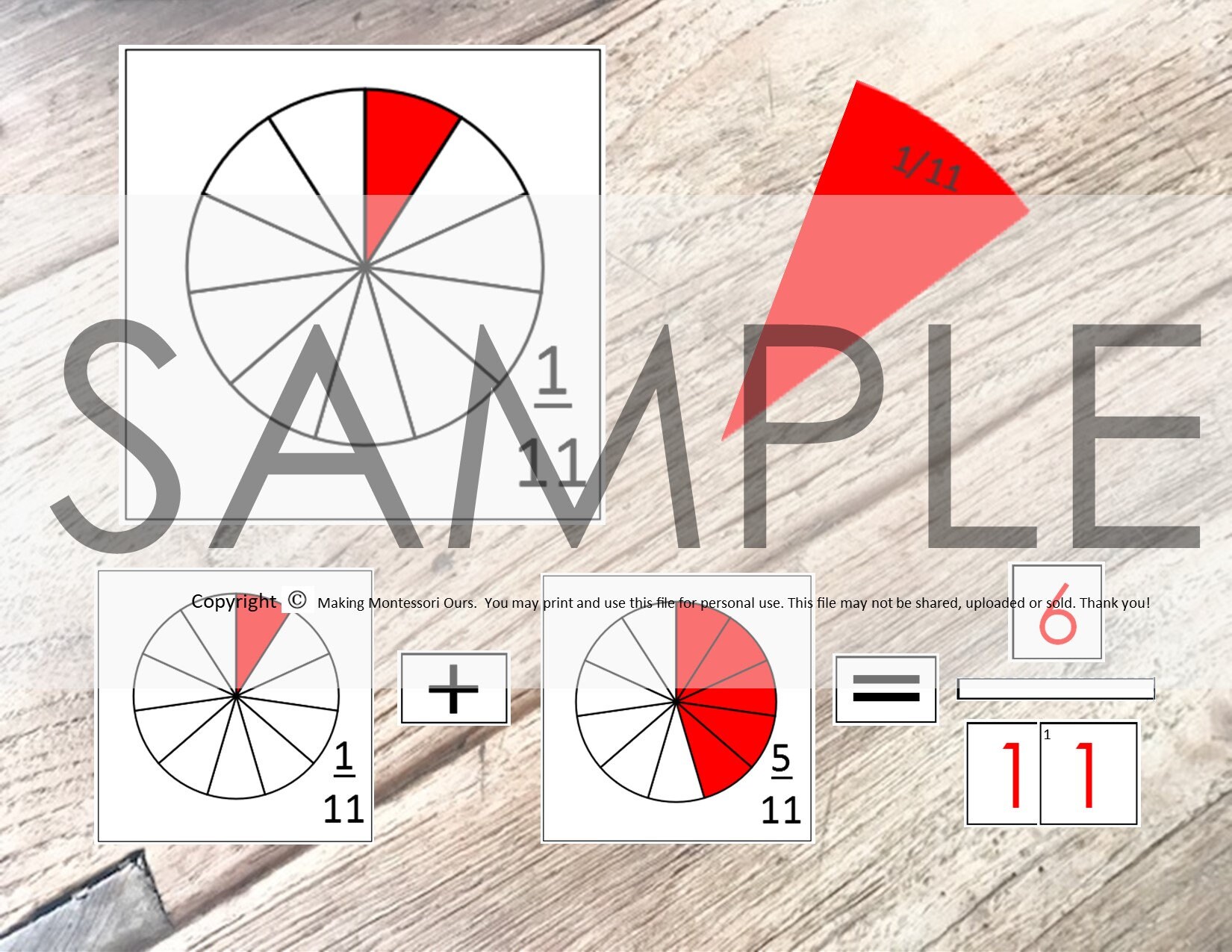 Montessori Complete Fraction Learning Package PDF/ Early - Etsy Canada