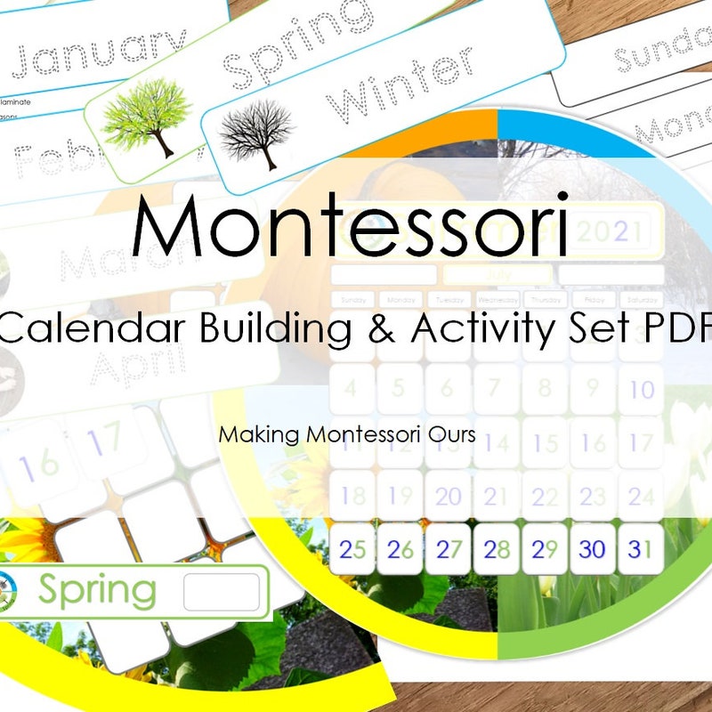Montessori Calendar - Etsy