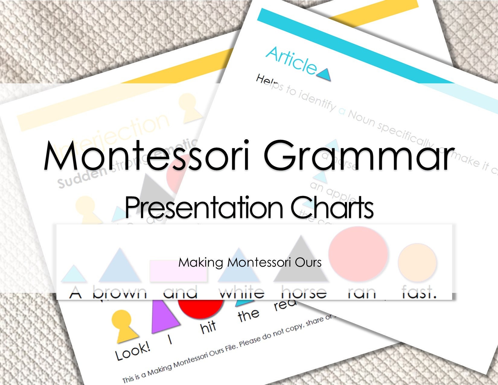 Montessori Grammar Support Materials Package PDF, Learning Grammar ...