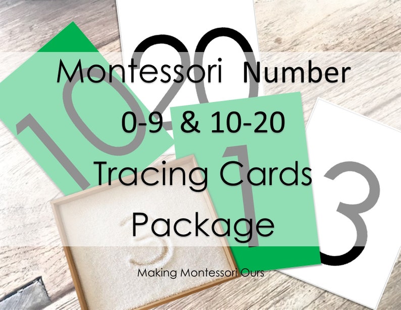 Montessori Sandpaper Number Tracing Cards PDF - Etsy
