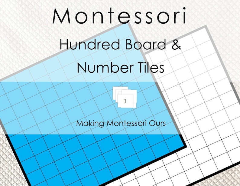 Montessori Hundreds Board & Number Tiles PDF, Learn to Count and ...