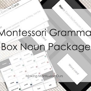 Montessori Grammar Box, Noun Materials PDF - Etsy