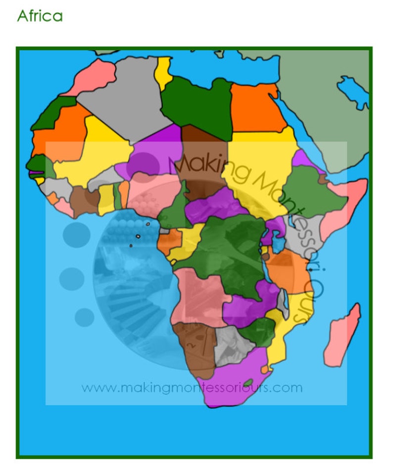 Montessori AFRICA Continent Learning Package PDF /school | Etsy