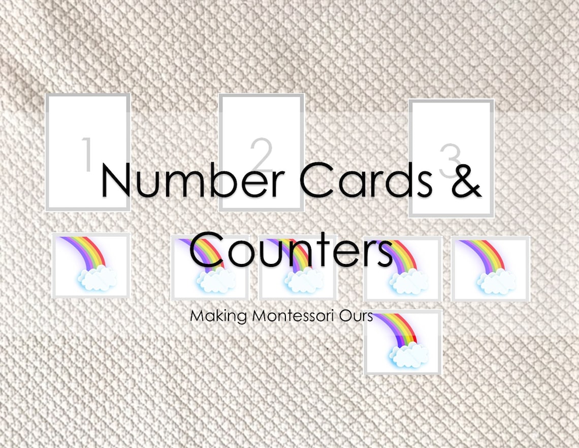 Montessori Number Cards and Counters Set PDF - Etsy Canada