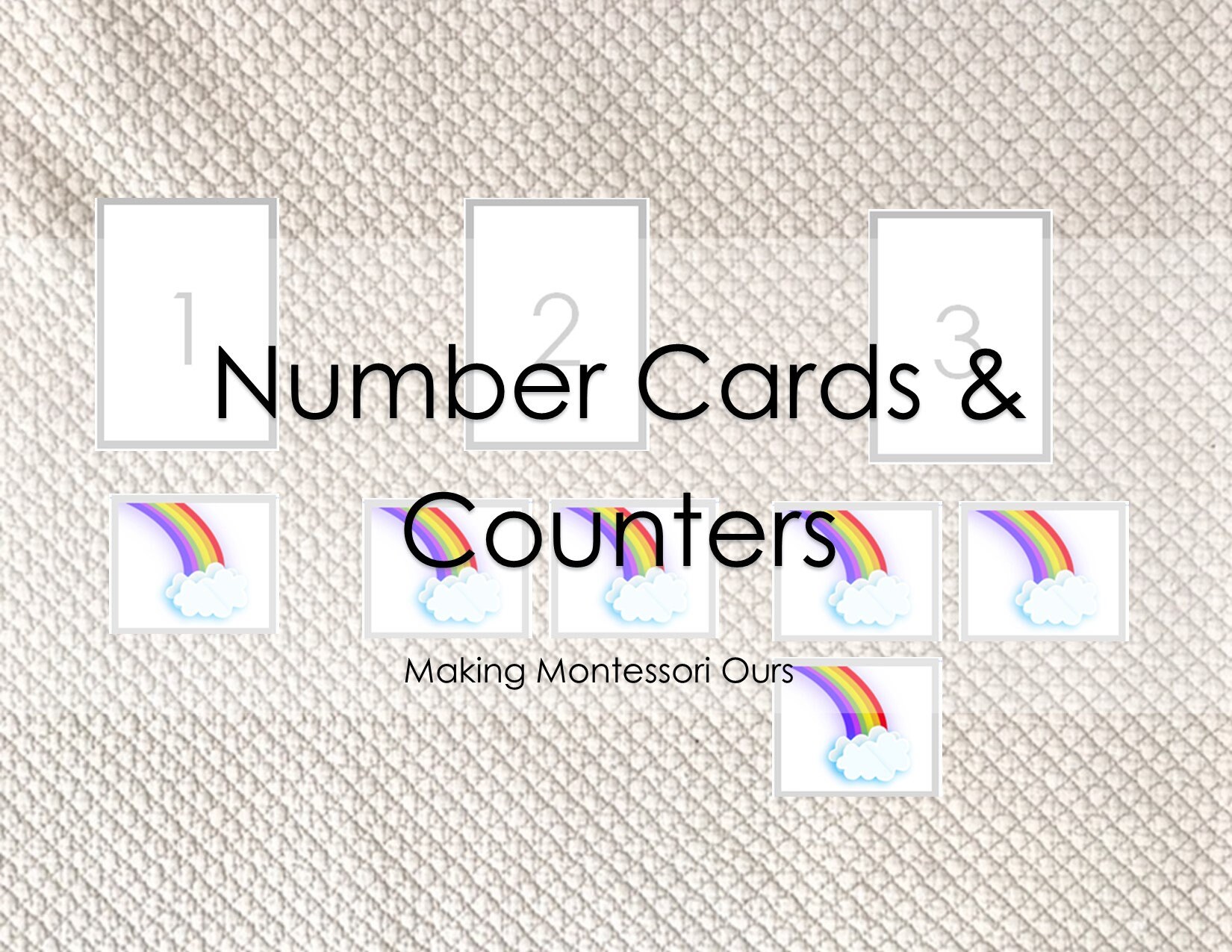Montessori Number Cards and Counters Set PDF - Etsy Canada