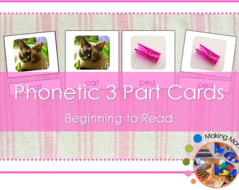 Montessori Cvc Cards - Etsy
