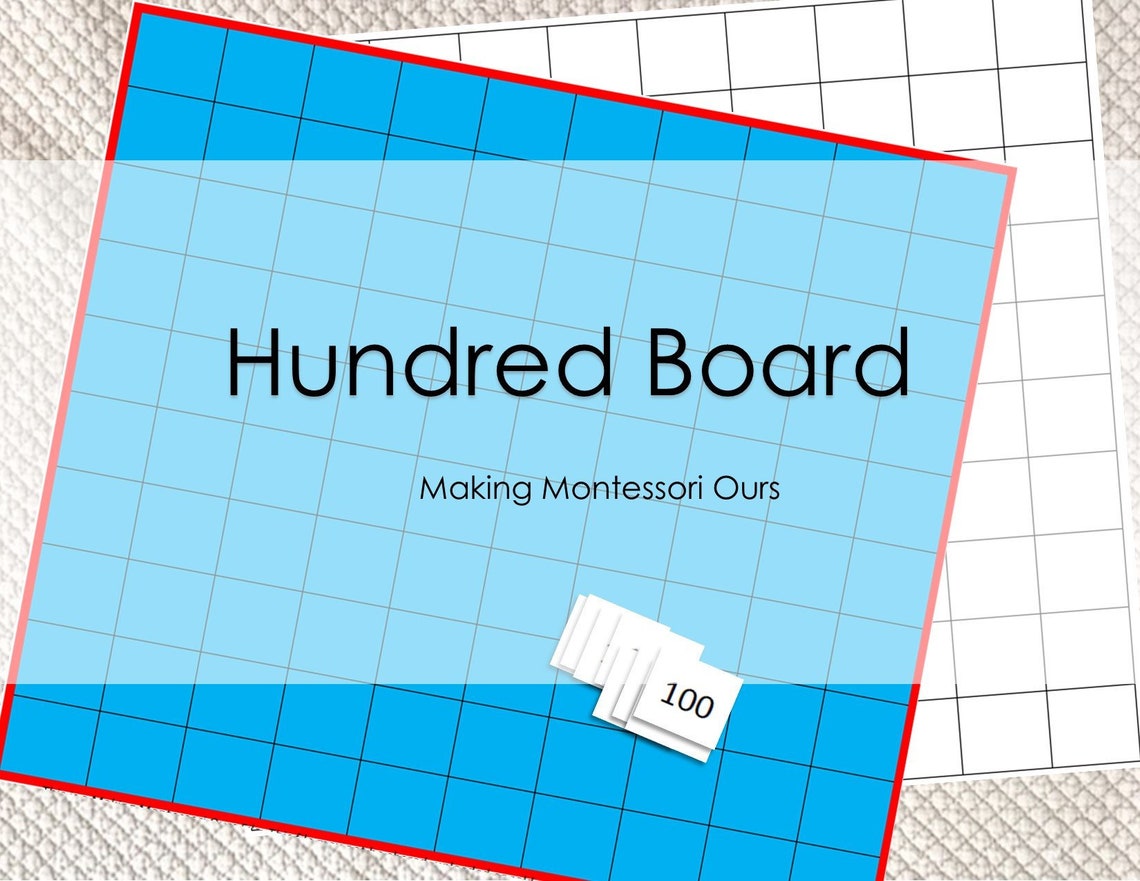 Montessori Hundreds Board & Number Tiles PDF - Etsy Canada
