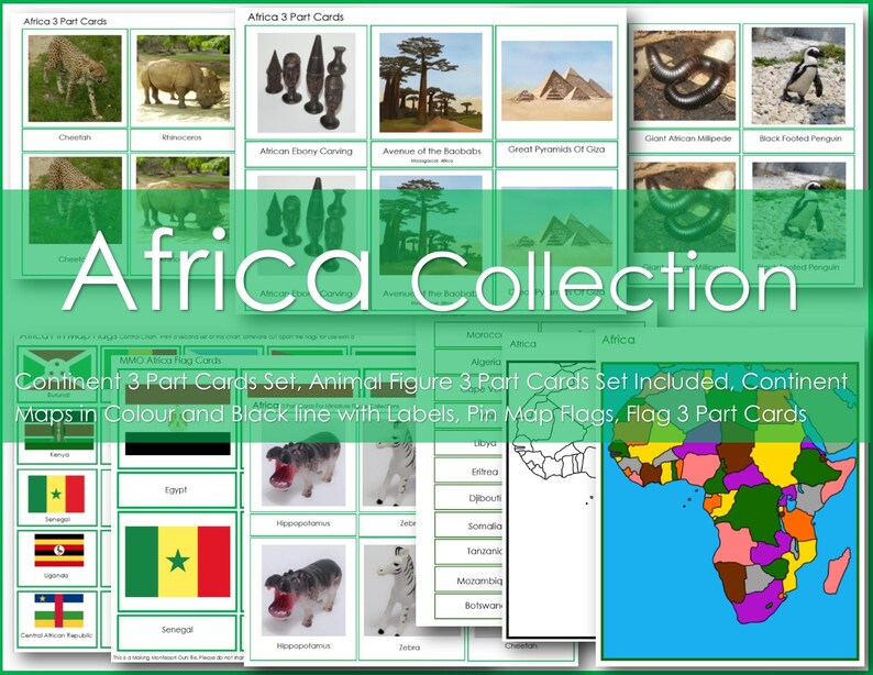 Montessori AFRICA Continent Learning Package PDF /school | Etsy
