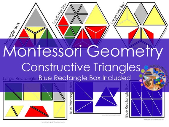 Montessori Geometry Constructive Triangles Collection PDF 6 - Etsy