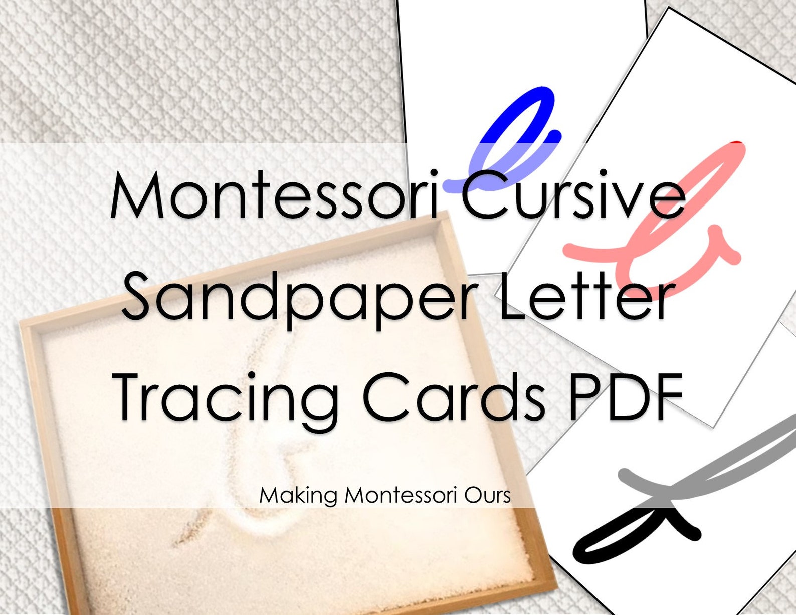 Montessori Pink Blue & Green Series Sandpaper Letter Tracing - Etsy Canada