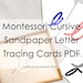 Montessori Pink, Blue & Green Series Sandpaper Letter Tracing Print ...