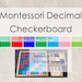 Montessori Decimal Checker Board & Support Materials, Montessori Math ...