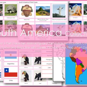 Montessori SOUTH AMERICA Continent Collection - Etsy