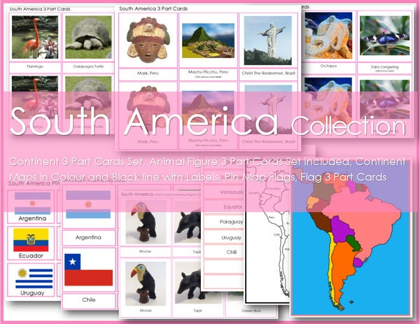 Montessori SOUTH AMERICA Continent Collection - Etsy
