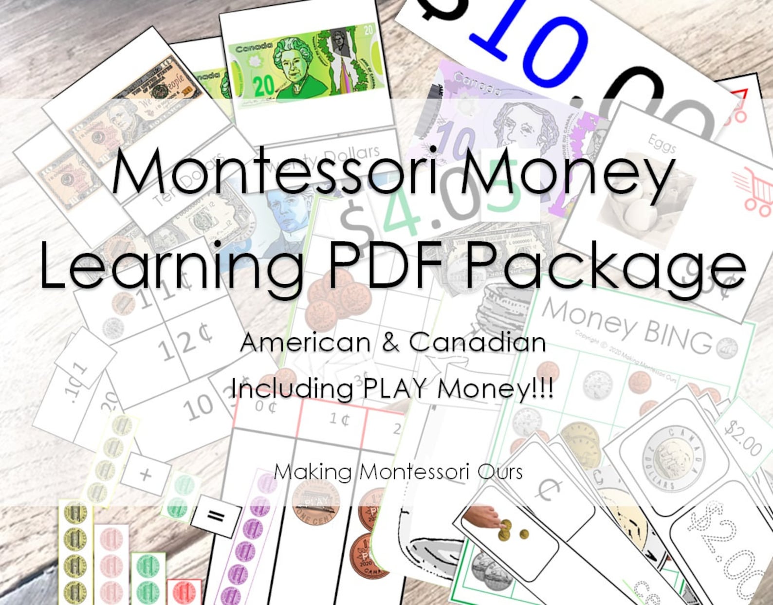 Montessori Money Learning Printable Package /early Learning PDF - Etsy ...