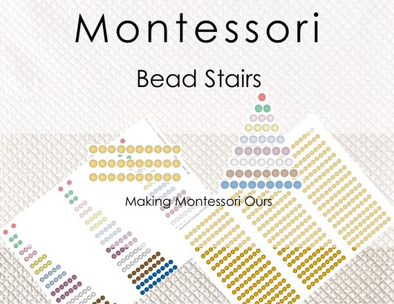 Montessori Bead Stairs and Golden Ten Bars PDF /math /school | Etsy