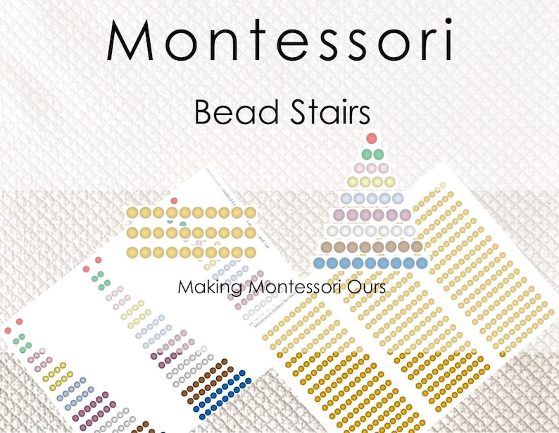 Montessori Bead Stairs and Golden Ten Bars PDF /math Counting Bead Bars ...
