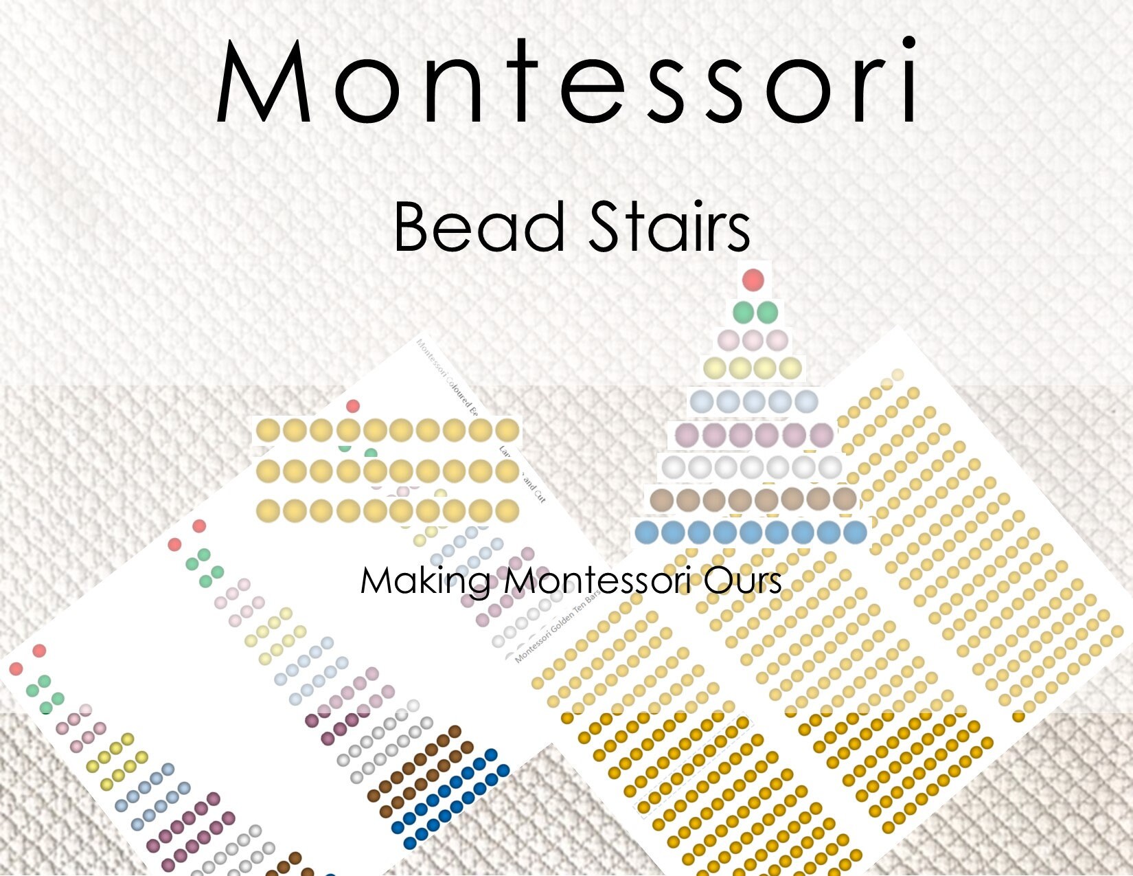 Montessori Bead Stairs and Golden Ten Bars PDF, Early Math, Counting ...