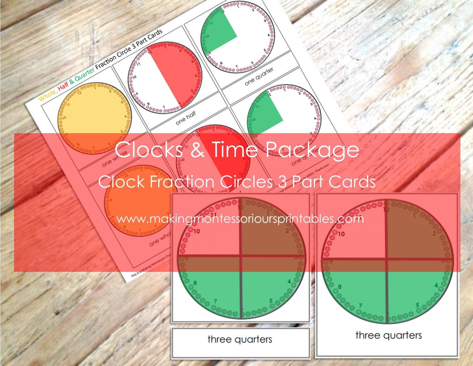 Montessori Clock & Time Printable Package (PDF) - Etsy