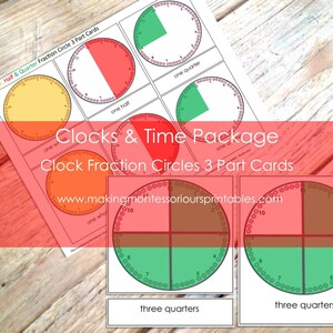 Montessori Clock & Time Work Printable PDF Package, Learn All About ...