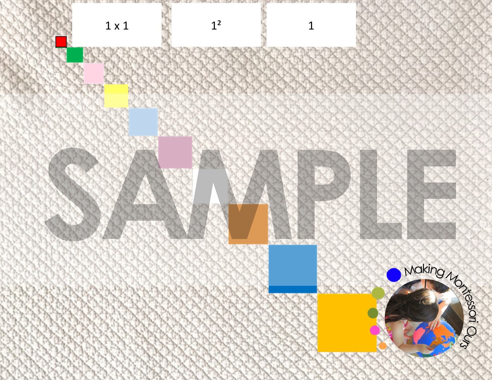 Montessori Decanomial Layout PDF Printable Package, Concrete ...