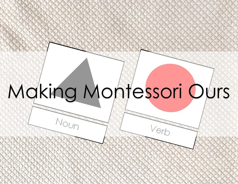 Montessori Grammar Symbol 3 Part Cards & Definitions PDF - Etsy Canada