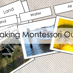 Montessori Land & Water Form and Air! 3 Part Cards With Definitions ...