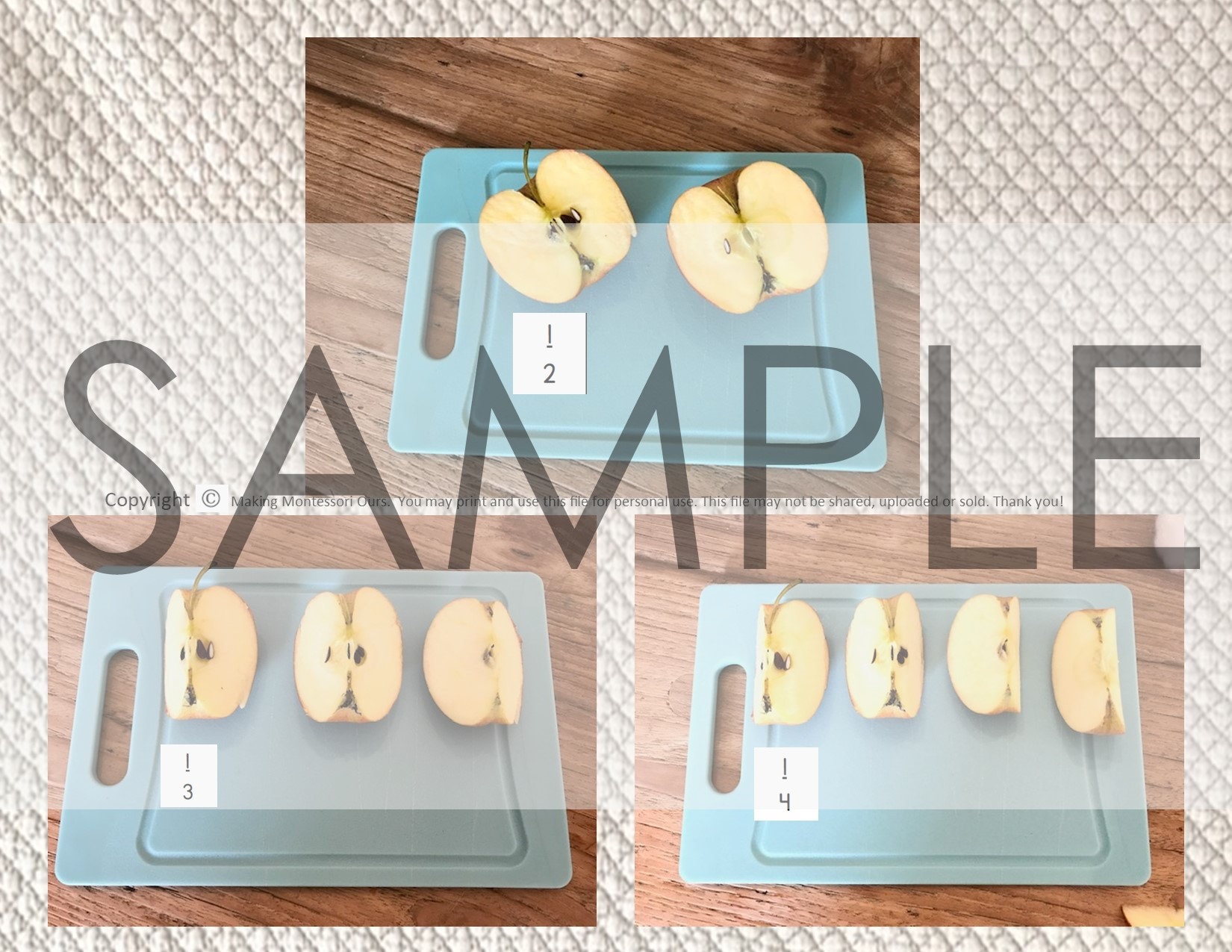 Montessori Fraction Circles Box 1 1-10 & Labels PDF - Etsy Canada