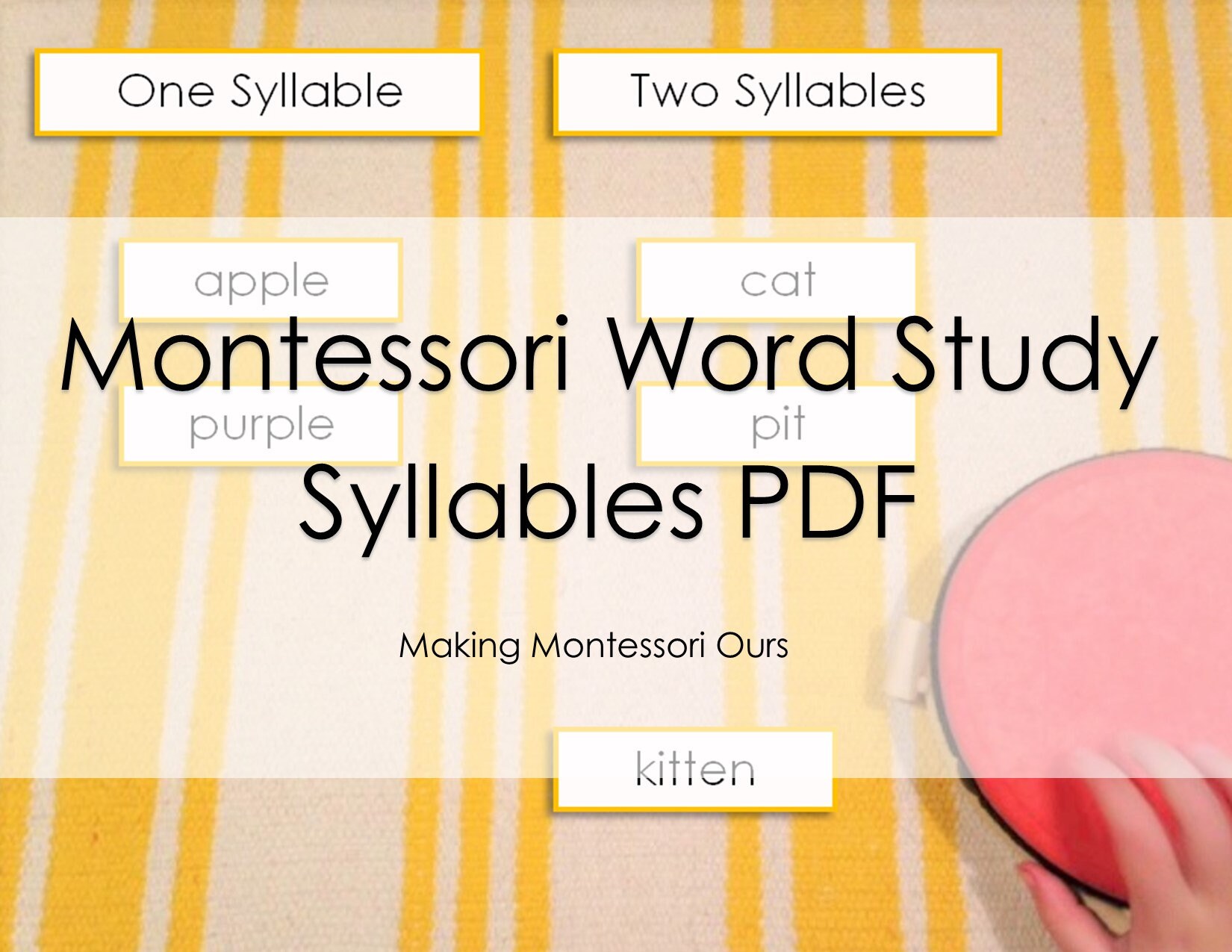 Montessori Word Study, Syllables, PDF - Etsy