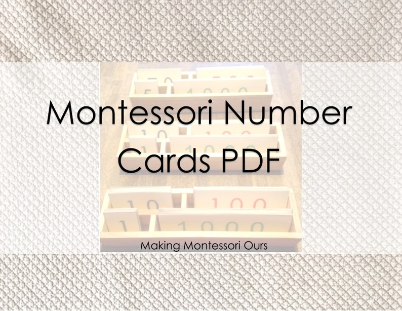 Montessori Large and Small Number Card Package PDF, Place Value and ...