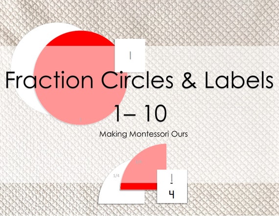 Montessori Fraction Circles Box 1 & 2 and Labels PDF - Etsy