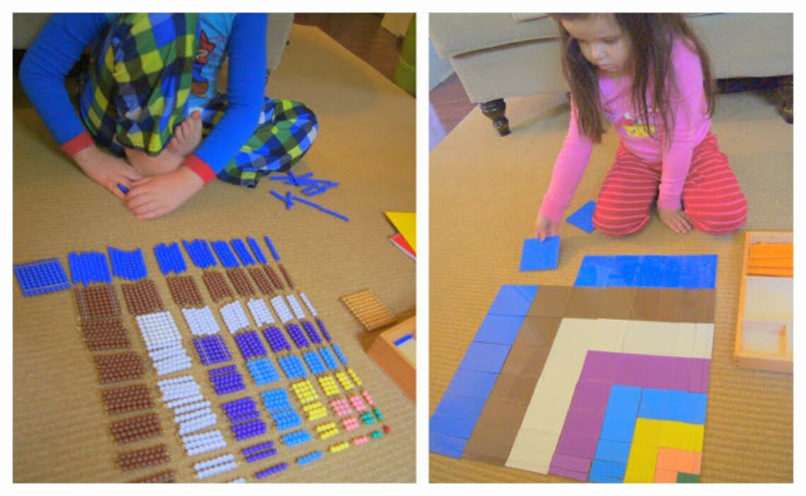 Montessori Decanomial Layout PDF Printable Package/ Concrete ...