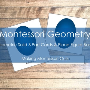 Montessori Geometric Solid 3 Part Cards & Plane Figure Cards - Etsy