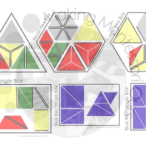 Montessori Geometry Constructive Triangles Collection PDF, 6 Box Files ...
