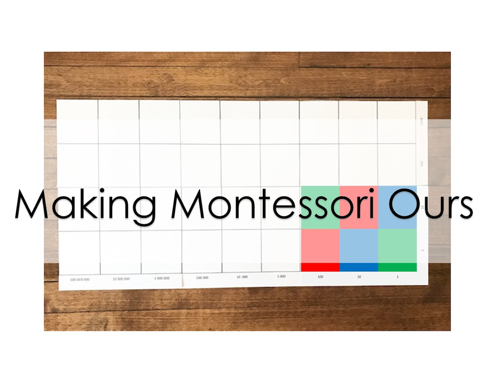 Montessori Multiplication Checkerboard Tiles Beads and - Etsy Canada