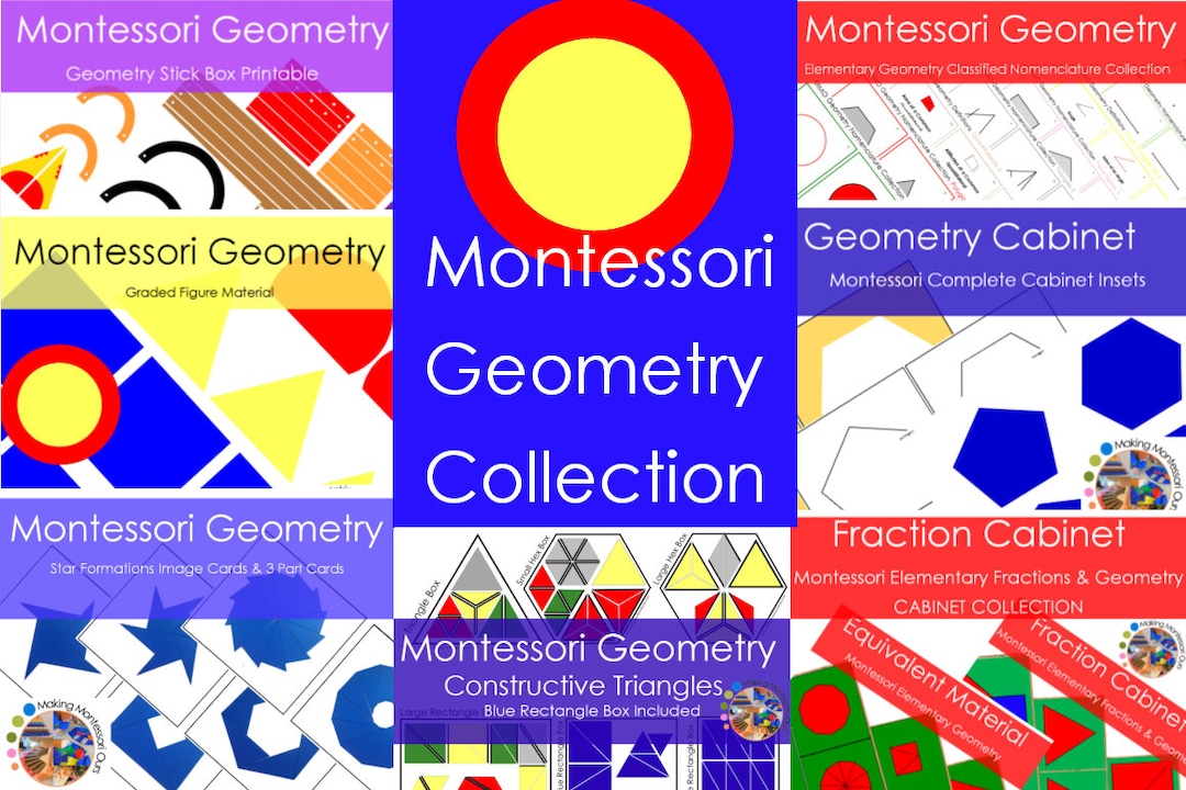 Montessori Geometry Collection PDF, Elementary Study Materials - Etsy