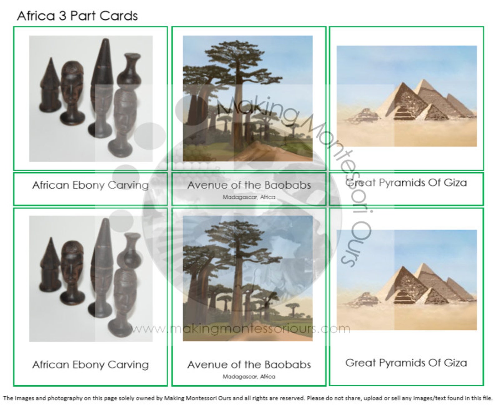 Montessori AFRICA Continent Learning Package PDF /school License - Etsy