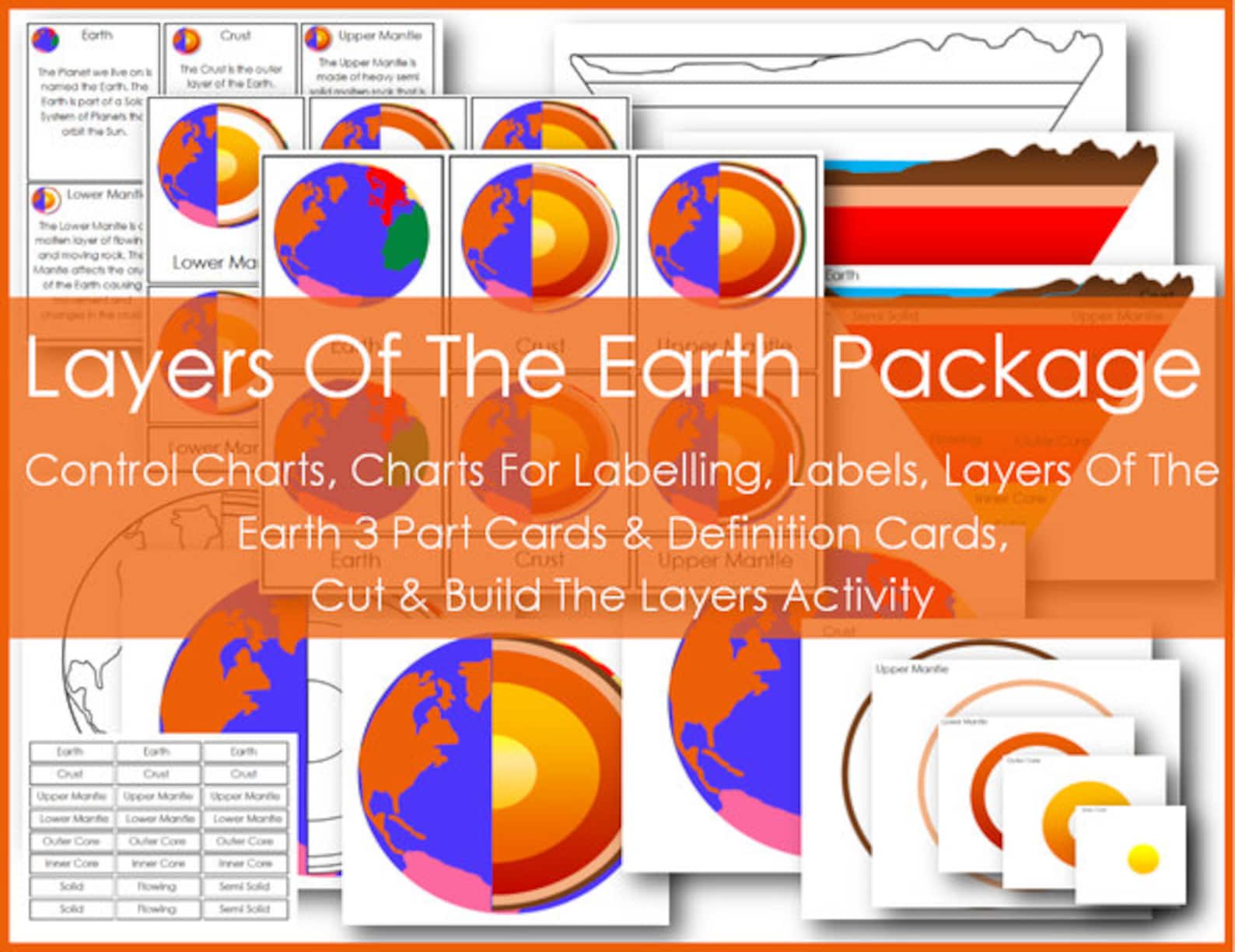 Montessori Layers of the Earth Package PDF - Etsy