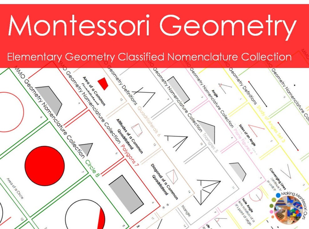 Montessori Geometry Nomenclature Collection *PDF* SALE 9.99! Large ...