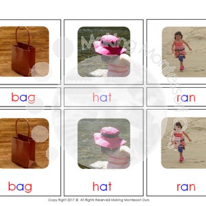 Montessori CVC Phonetic 3 Part Cards /learning Letter Sounds /early ...