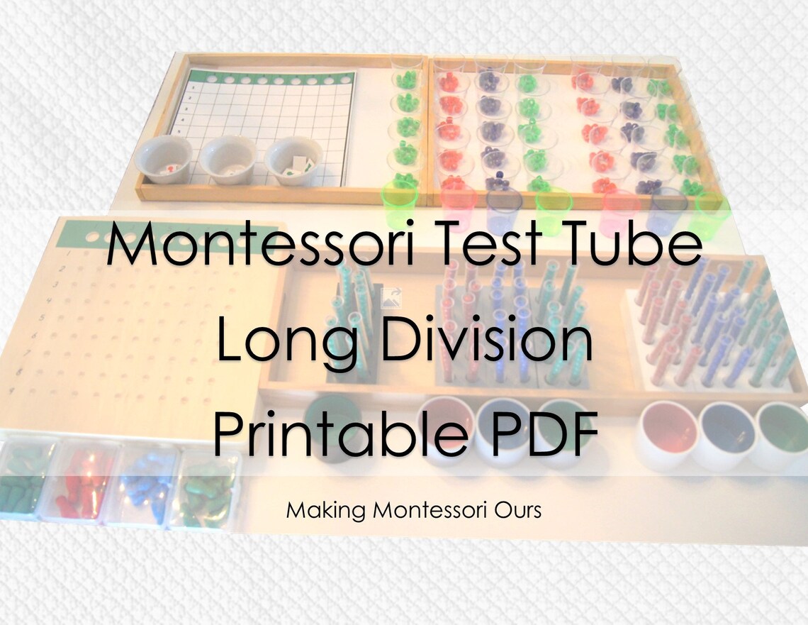 Montessori Test Tube Division Package Long Division PDF - Etsy Canada