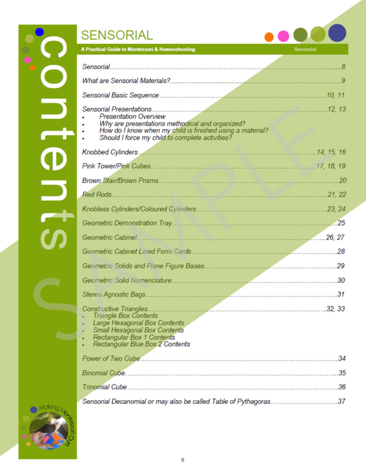 Montessori Sensorial A Practical Guide to Montessori & Homeschooling ...