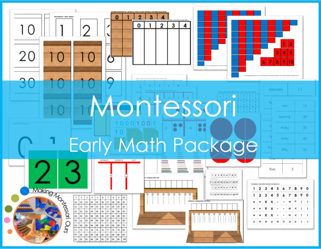 Montessori Early Math Learning Package Printable PDF - Etsy